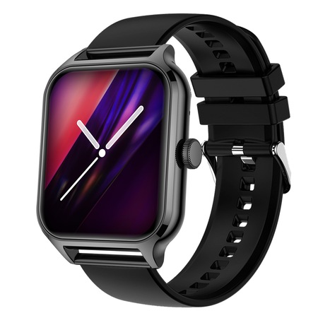 Ceas inteligent sport, Silicon, pentru Android/IOS, 1.63 inci, Negru ...