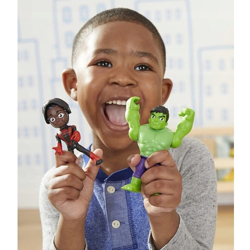 Set figurine Hulk, Hasbro, +3 ani, Verde/Negru - eMAG.ro
