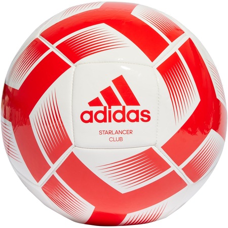 Minge fotbal Adidas STARLANCER CLUB, marime 5, alb/rosu - eMAG.ro