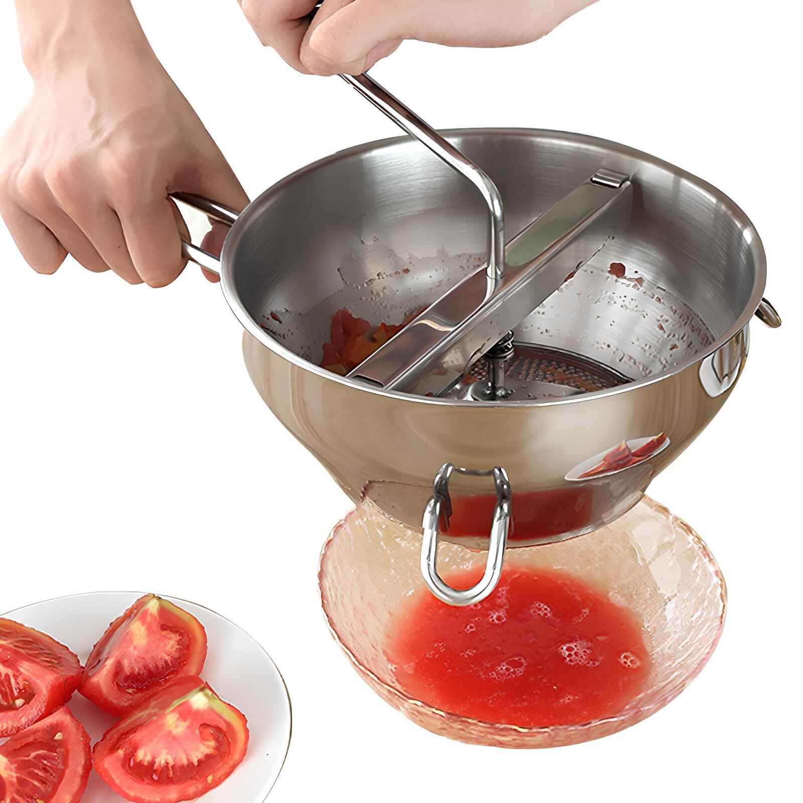 Presa pentru piure de legume si fructe, Vaxiuja, din otel inoxidabil ...