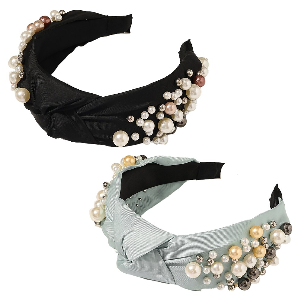 Set 2 bentite par, Cozevdnt, Cu perle, Negru/Gri - eMAG.ro