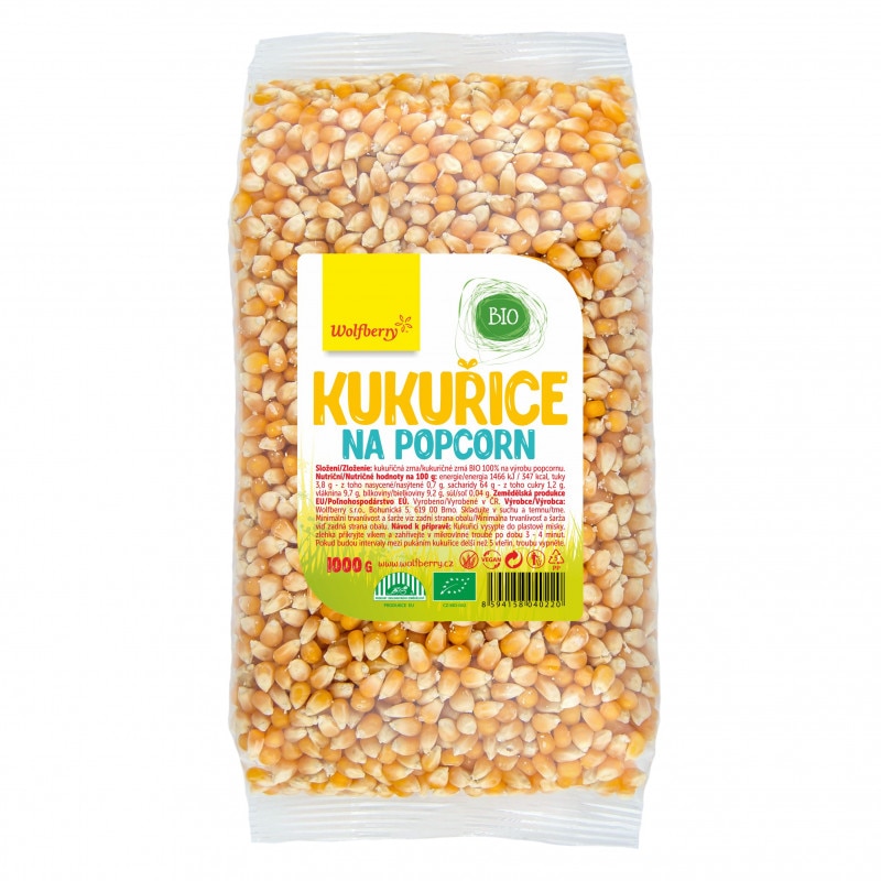 BIO Porumb pentru popcorn, Wolfberry, 1000 g - eMAG.ro