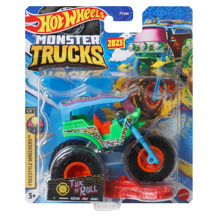 Masinuta Hot Wheels Monster Truck - Tuk N Roll, scara 1:64 - eMAG.ro