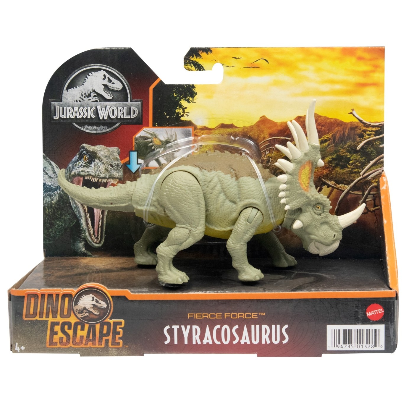 Figurina Jurassic World Dino Escape - Fierce Force, Styracosaurus - eMAG.ro