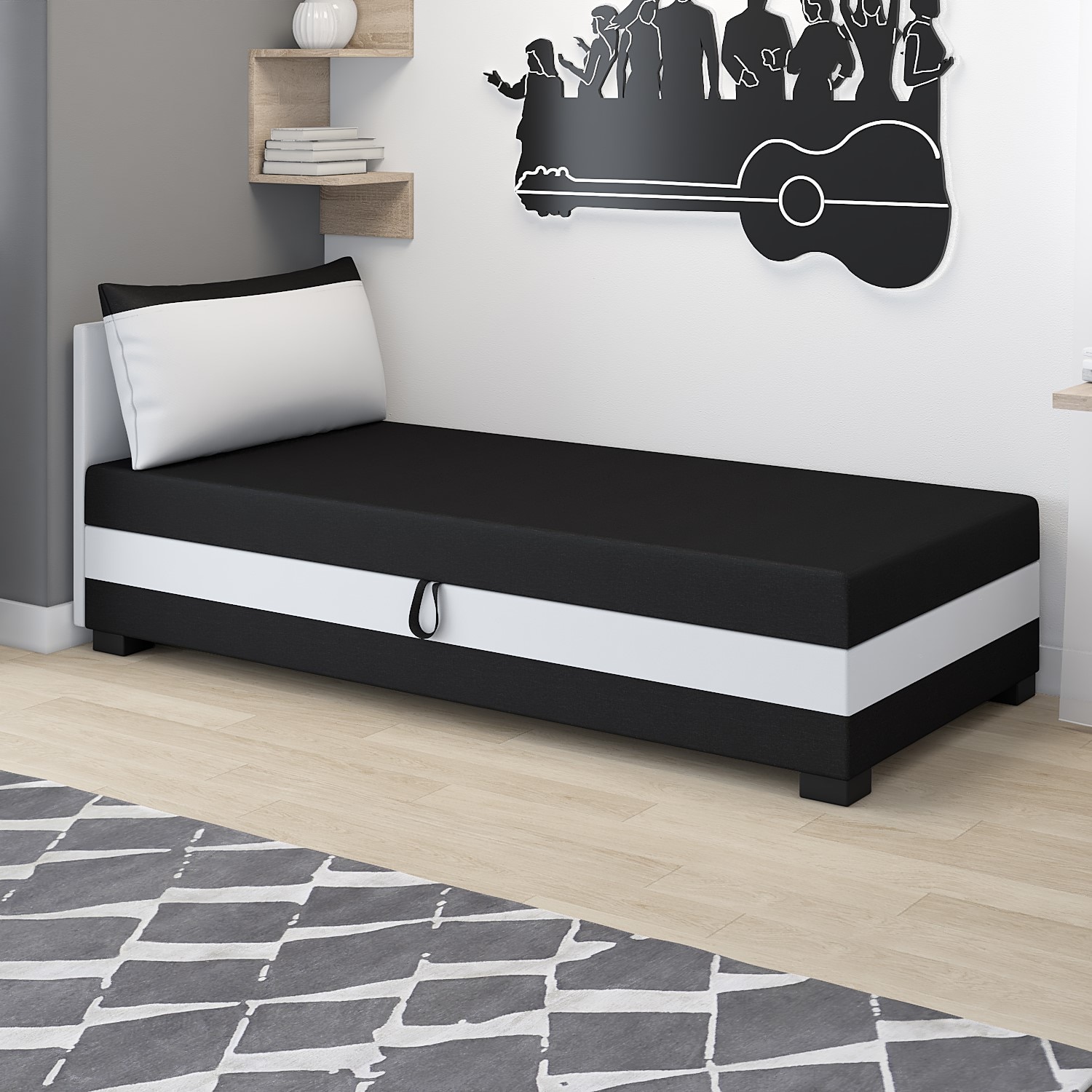 Canapea Extensibila De O Persoana Cu Cutie De Depozitare, Sofa24, Ilia ...