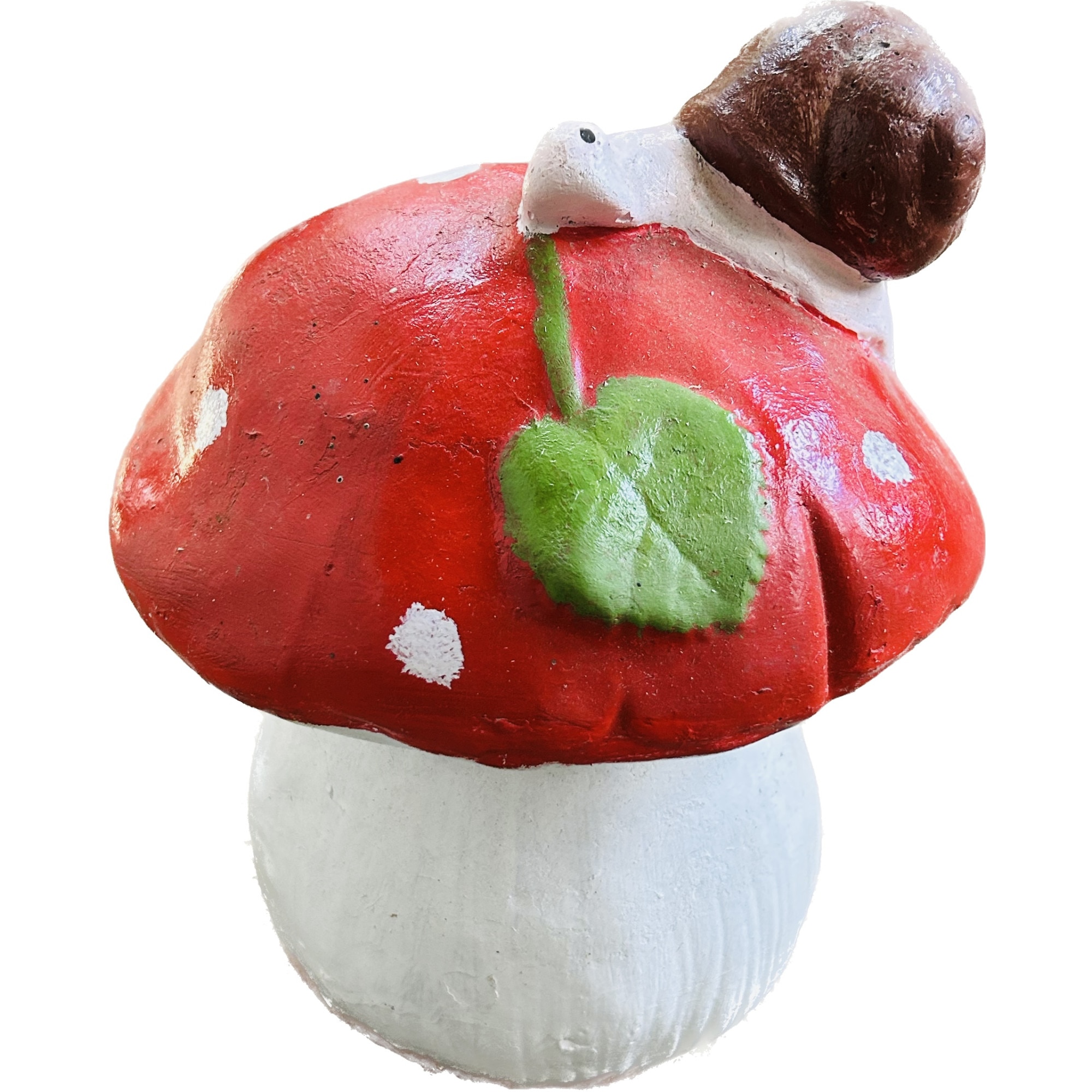 Decoratiune de gradina, Ciuperca cu melc, Inaltime 24 cm - eMAG.ro