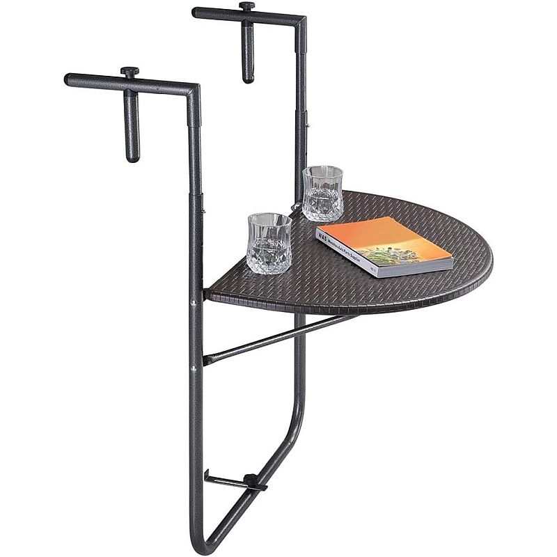 Masa de balcon pliabila, PROCART, inaltime reglabila, suporturi pahare ...