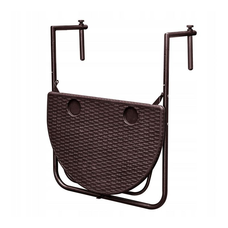 Masa de balcon pliabila, PROCART, inaltime reglabila, suporturi pahare ...