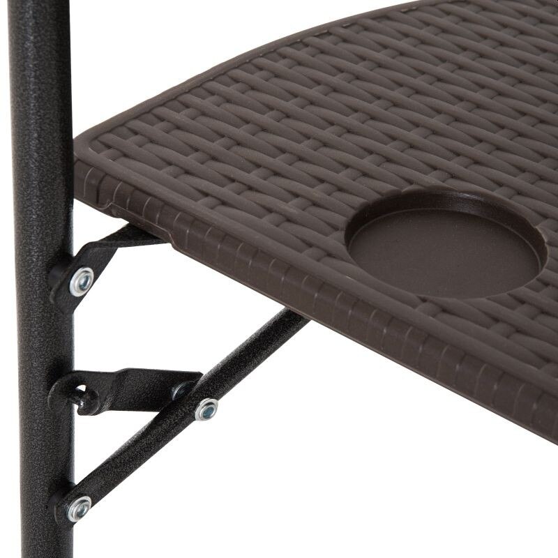 Masa de balcon pliabila, PROCART, inaltime reglabila, suporturi pahare ...