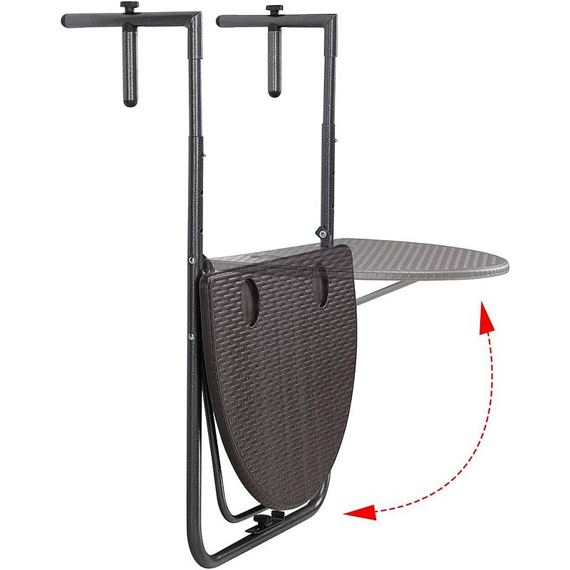 Masa de balcon pliabila, PROCART, inaltime reglabila, suporturi pahare ...