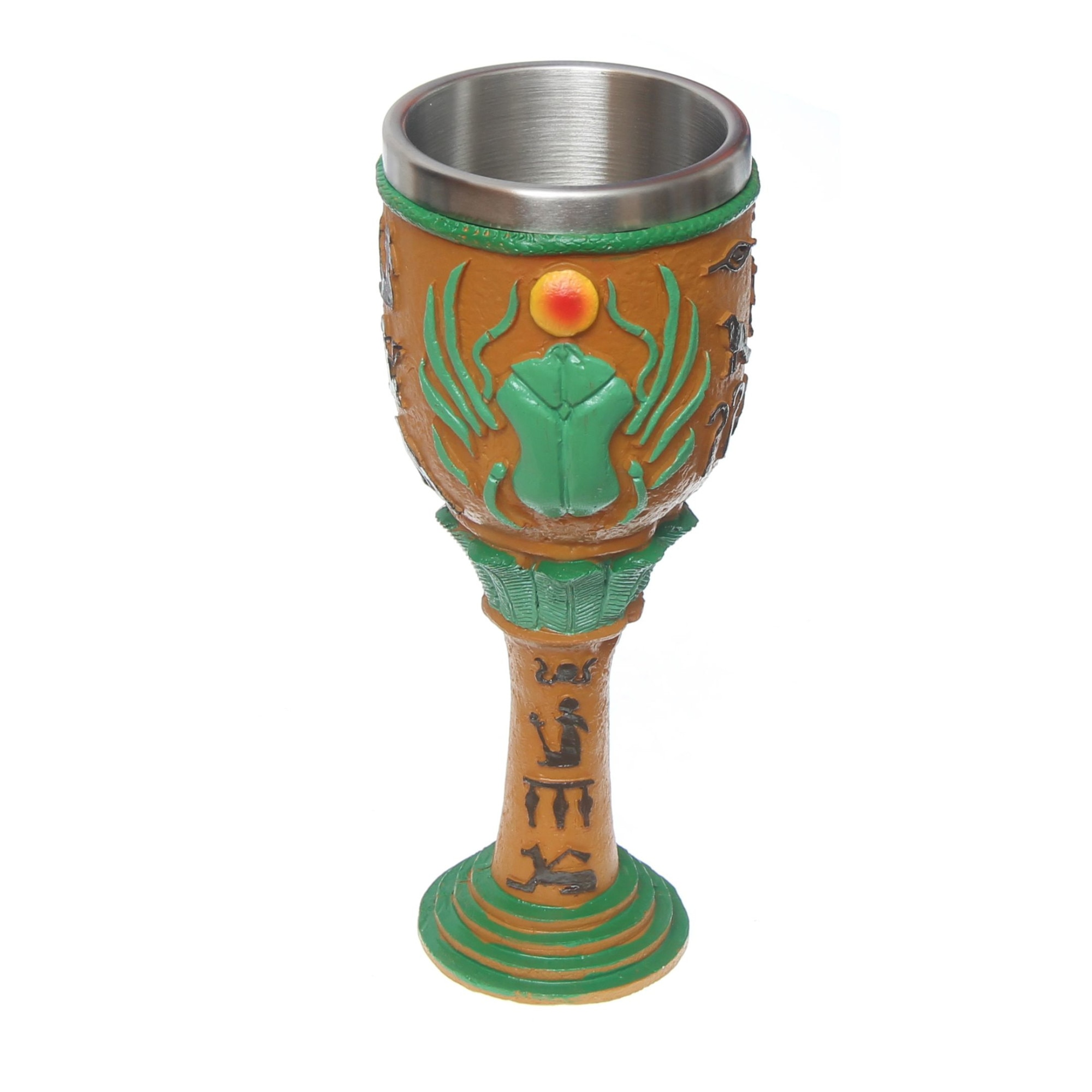 Pocal Medieval Egiptean 19cm 200ml decorat 360grade Tole 10 Imperial ...