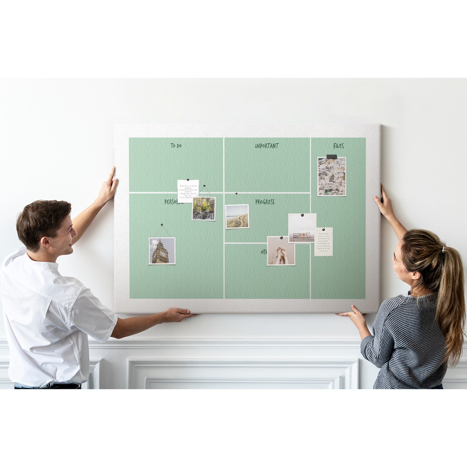 Tabla de pluta, Tulup, Organizator de birou, Verde, 140 cm x 100 cm ...