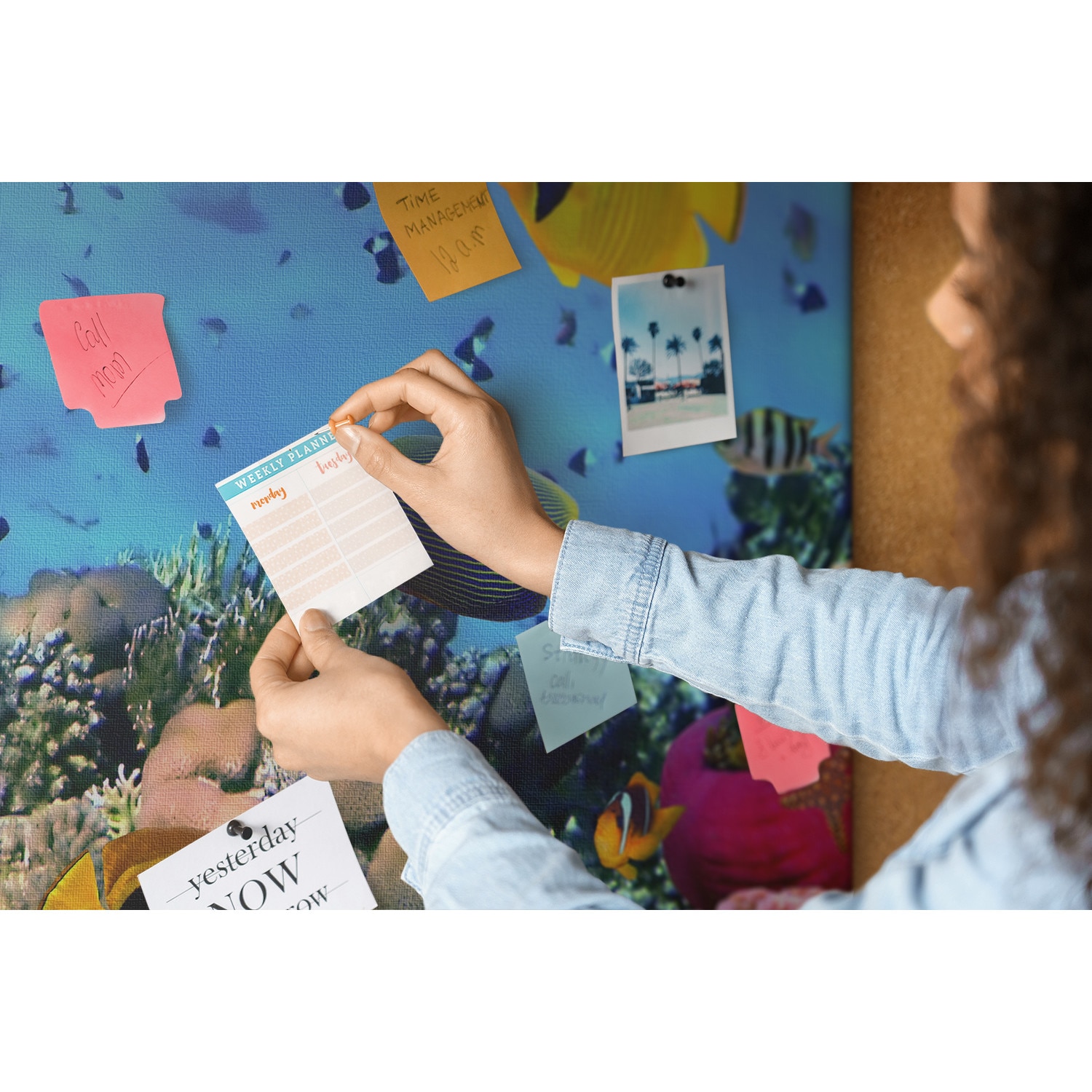 Tabla de pluta, Tulup, Viata subacvatica, Multicolor, 140 cm x 100 cm ...