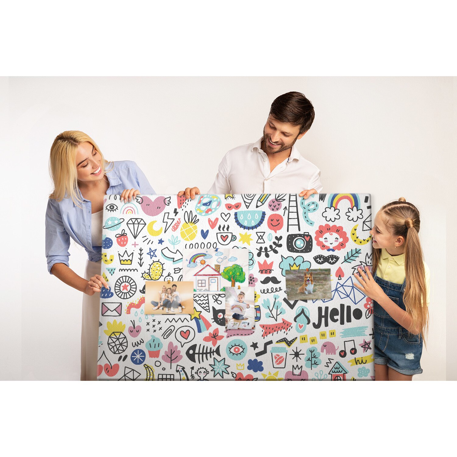 Tabla de pluta, Tulup, Imagini cu schite, Multicolor, 140 cm x 100 cm ...