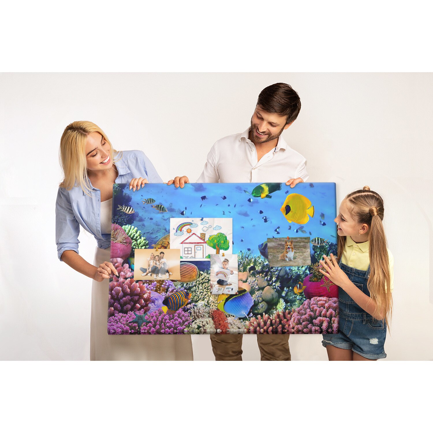 Tabla de pluta, Tulup, Viata subacvatica, Multicolor, 120 cm x 80 cm ...