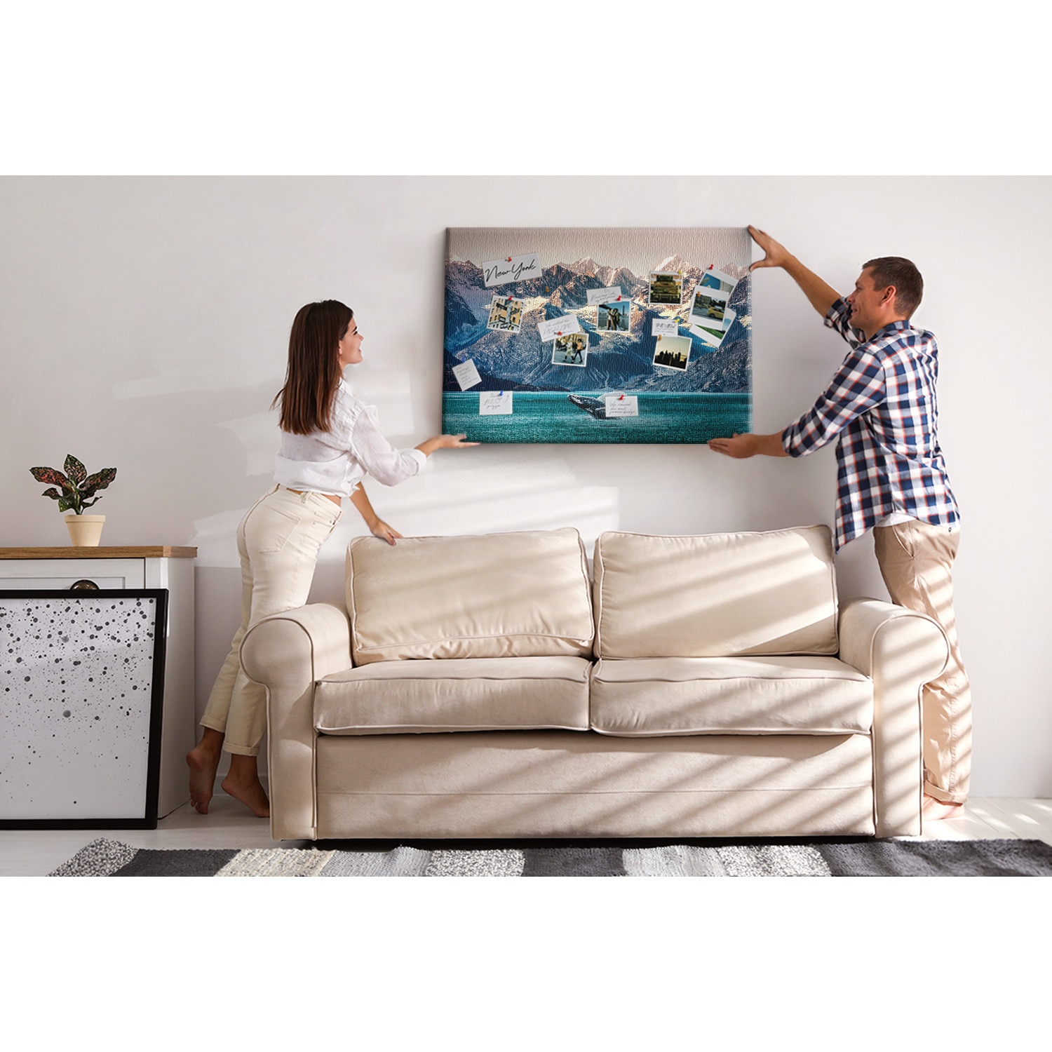 Tabla de pluta, Tulup, Apa de balena, Multicolor, 100 cm x 70 cm, Lemn ...