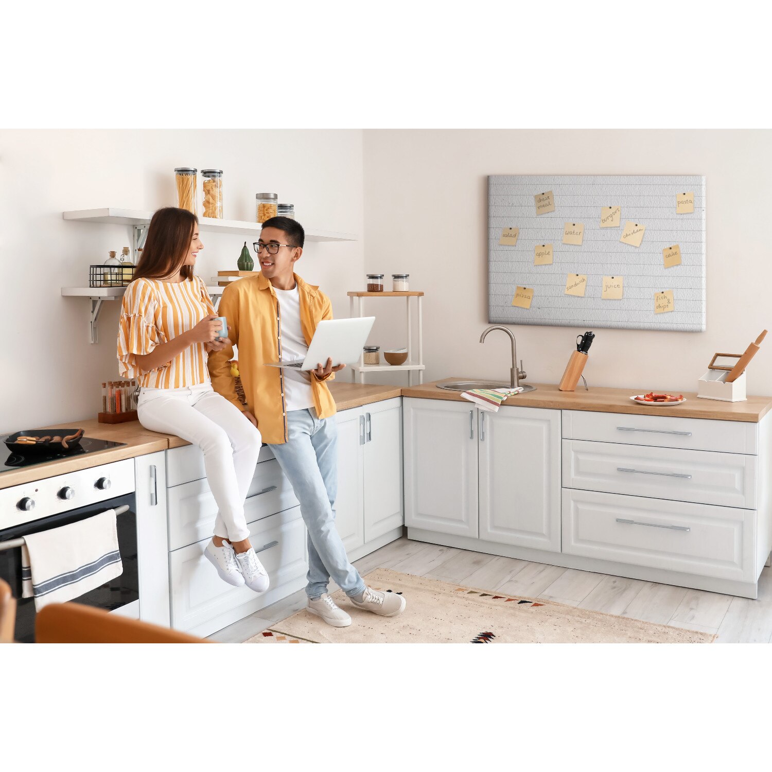 Tabla de pluta, Tulup, Model de panouri din lemn, Alb, 100x70 cm ...