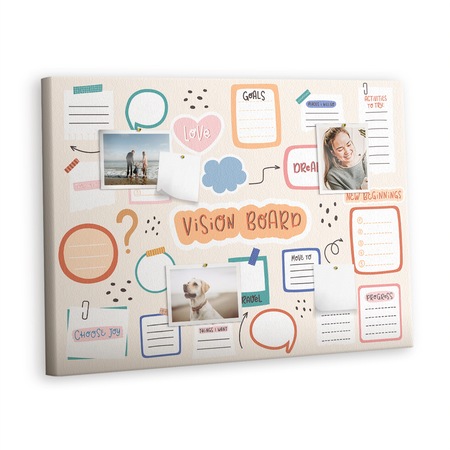 Tabla de pluta, Tulup, Placa de viziune colorata, Multicolor, 100x70 cm ...