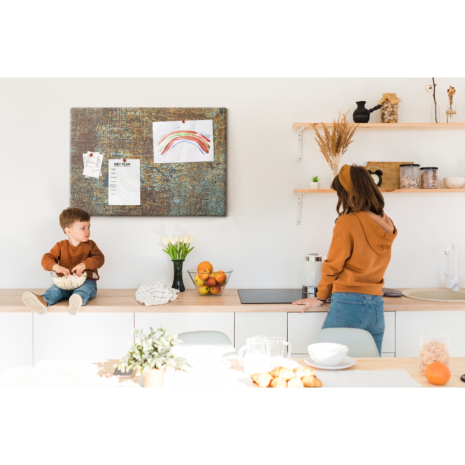 Tabla de pluta, Tulup, Rugina pe metal, Maro, 100 cm x 70 cm, Culoare ...