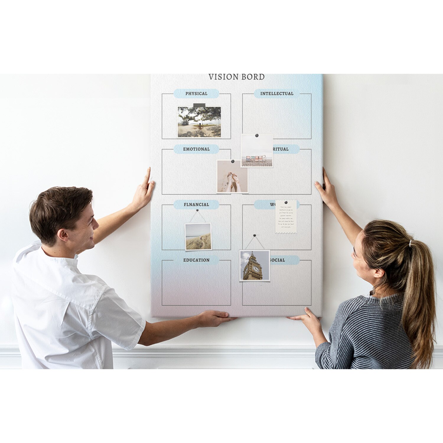 Tabla de pluta, Tulup, Board Vision, Multicolor, 80 cm x 120 cm, Metal ...