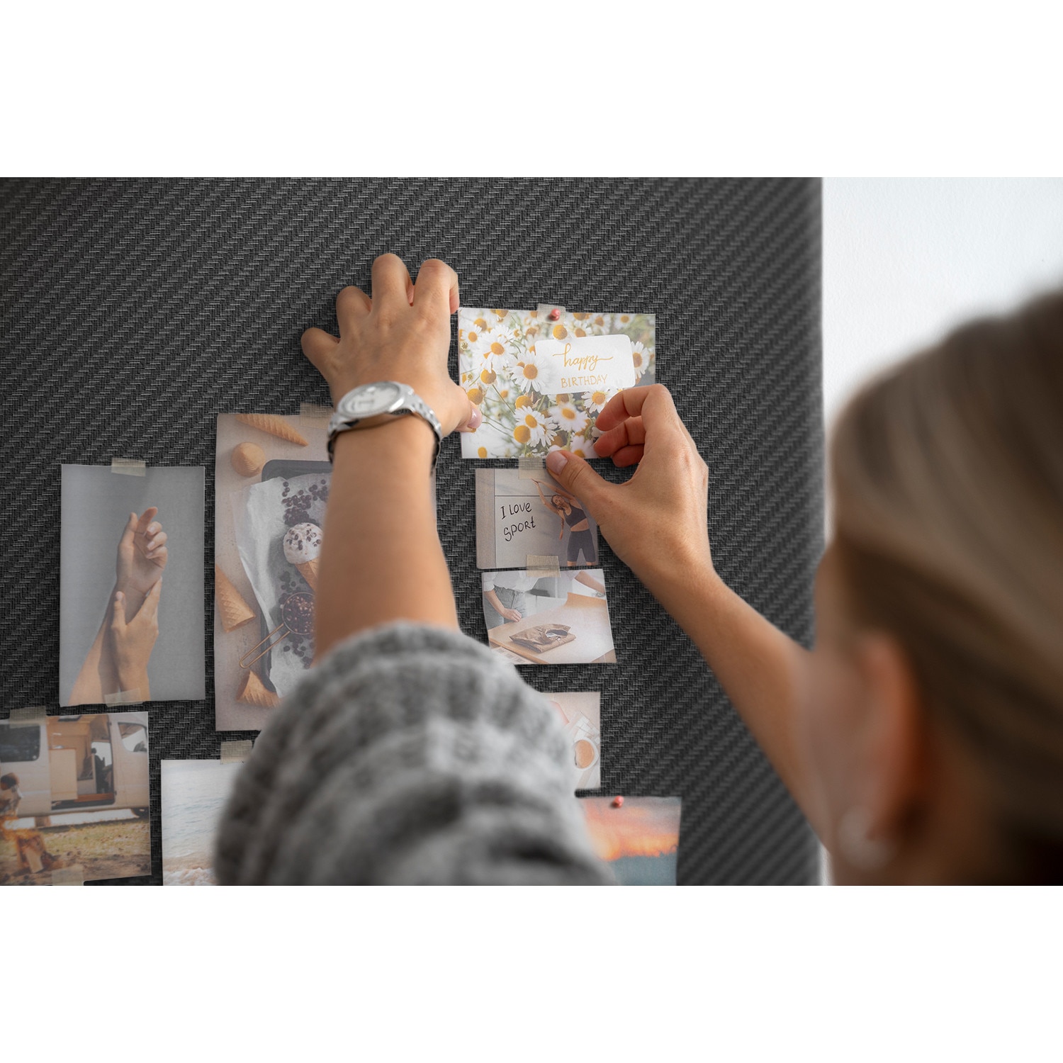 Tabla de pluta, Tulup, Model intunecat, Negru, 80 cm x 120 cm, Lemn ...