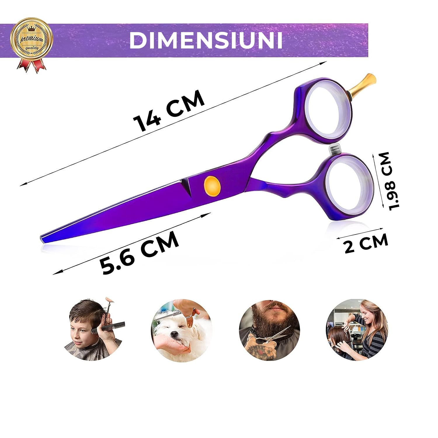 Foarfece profesionale de tuns si filat, Regal Bliss ®, pentru frizerie ...