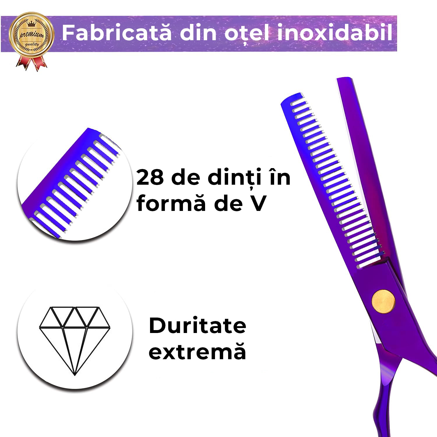 Foarfece profesionale de tuns si filat, pentru frizerie, salon sau ...