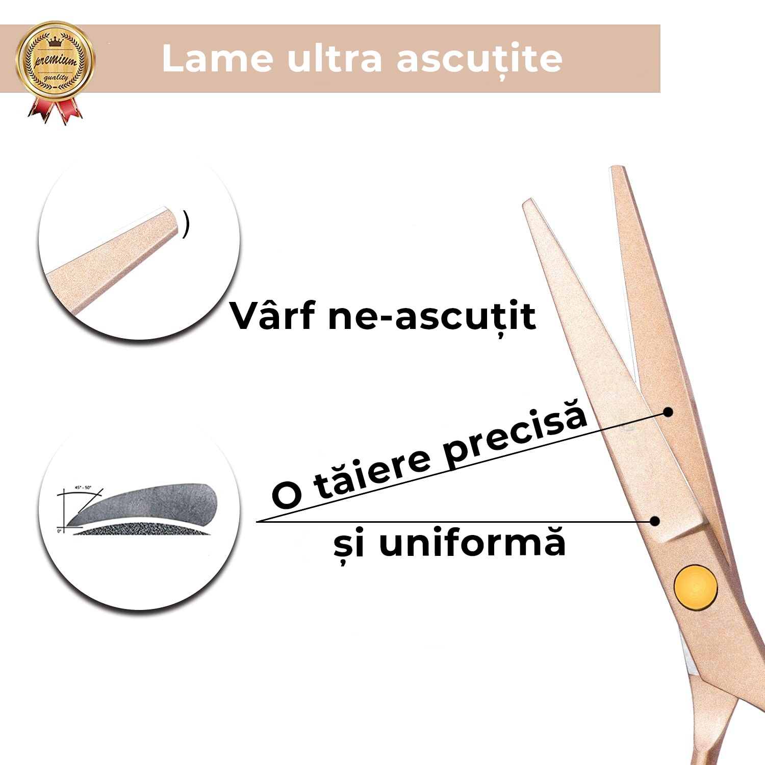 Foarfece profesionale de tuns si filat, pentru frizerie, salon sau ...