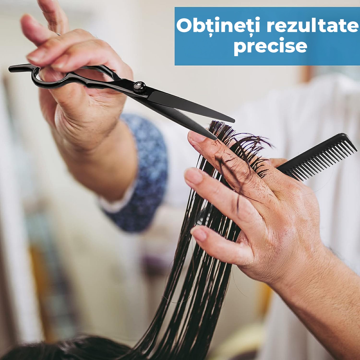 Foarfece profesionale de tuns si filat, pentru frizerie, salon sau ...