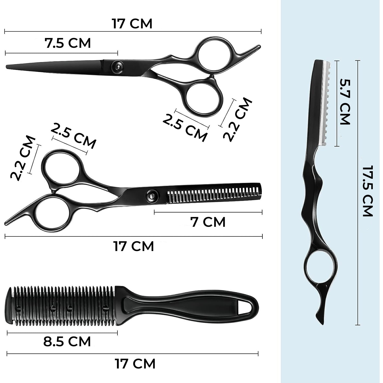 Foarfece profesionale de tuns si filat, pentru frizerie, salon sau ...