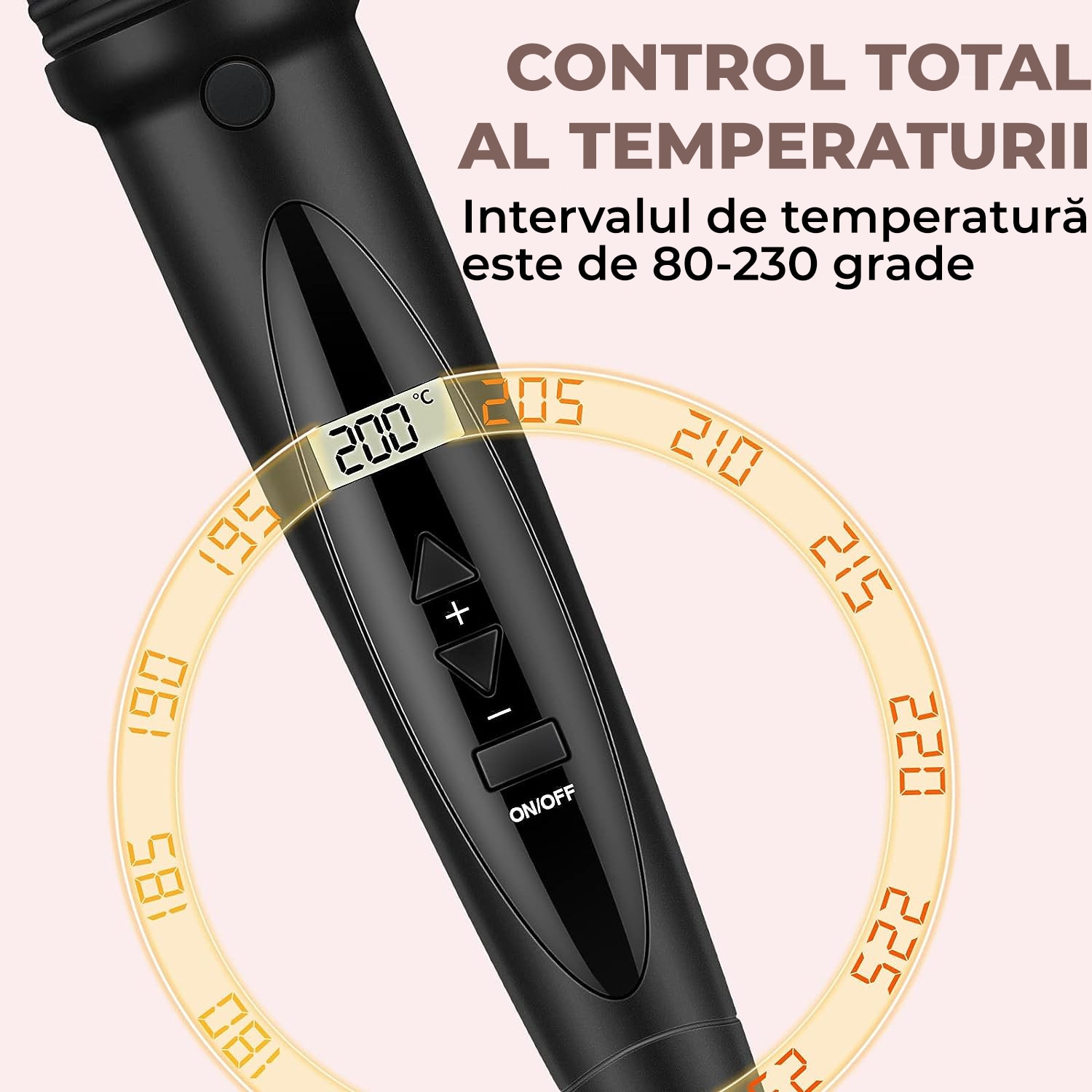 Ondulator de par pentru bucle, invelis ceramic, protectie avansata ...