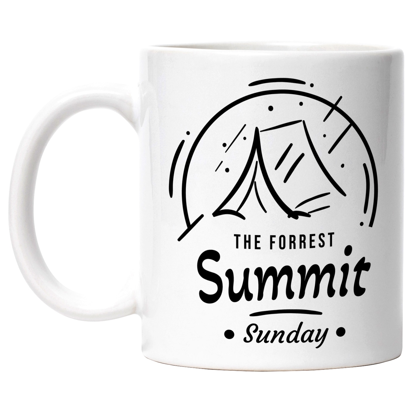 Cana Cu mesaj In Engleza The Forrest Summit Sunday, Cort, Stele, Cer ...