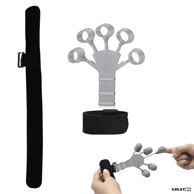 Flexor cu 5 Inele pentru Degete GREATON, Velcro Prindere Incheietura ...