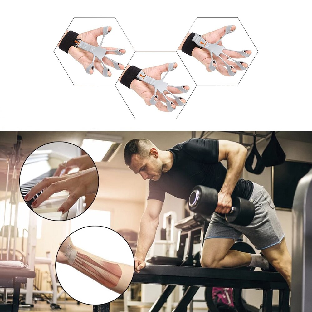 Flexor cu 5 Inele pentru Degete GREATON, Velcro Prindere Incheietura ...