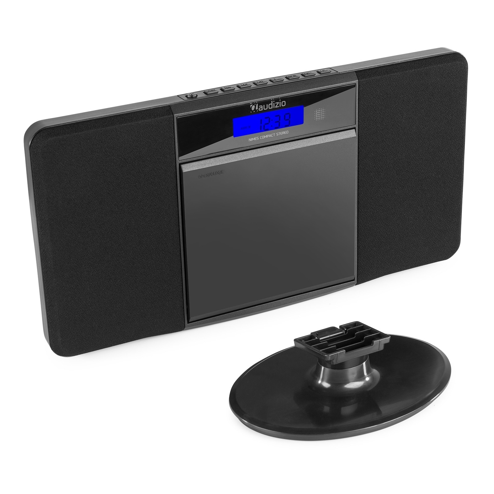 Sistem stereo Hi-Fi, 50W, Bluetooth/CD/USB/FM, negru, Audizio NIMES ...