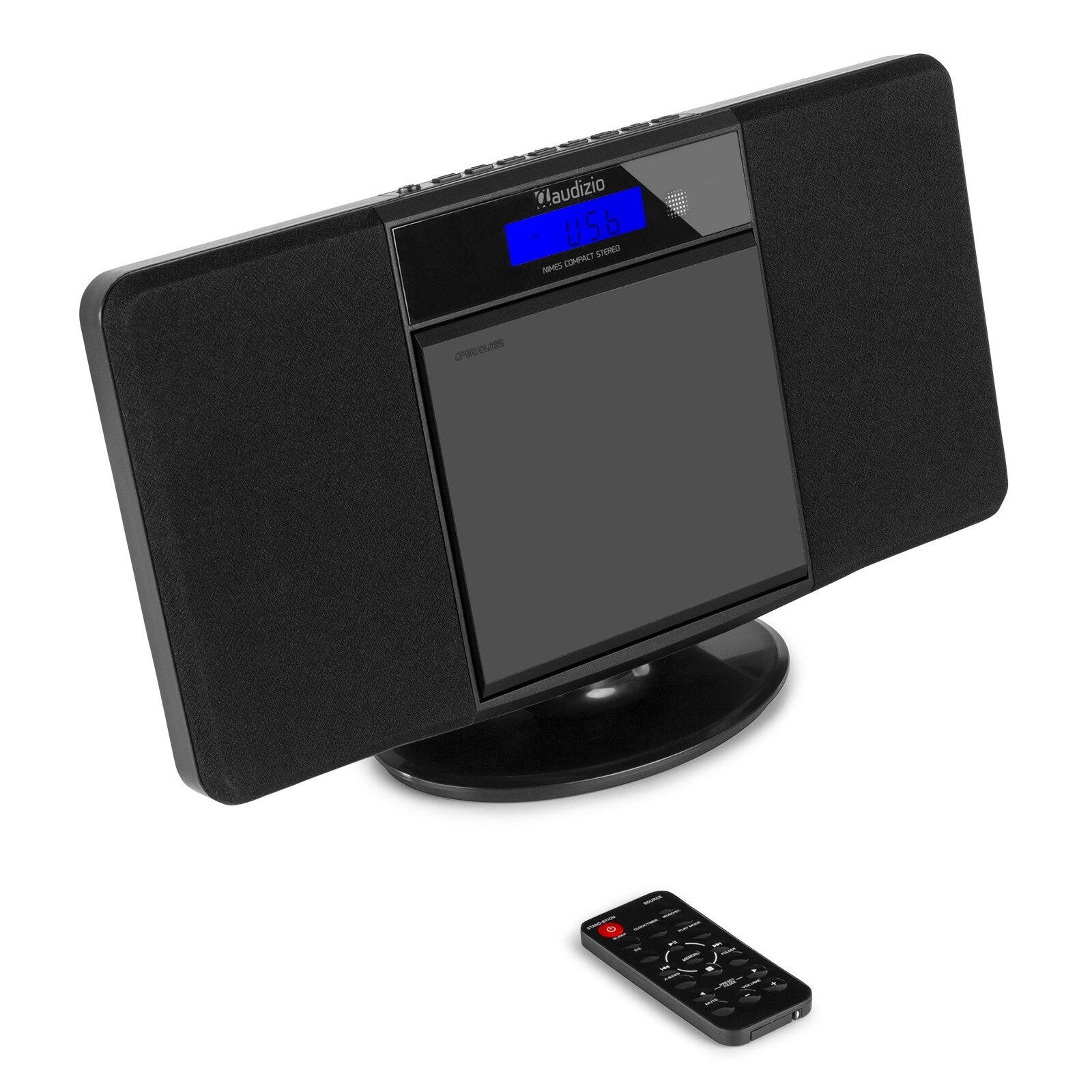 Sistem stereo Hi-Fi, 50W, Bluetooth/CD/USB/FM, negru, Audizio NIMES ...