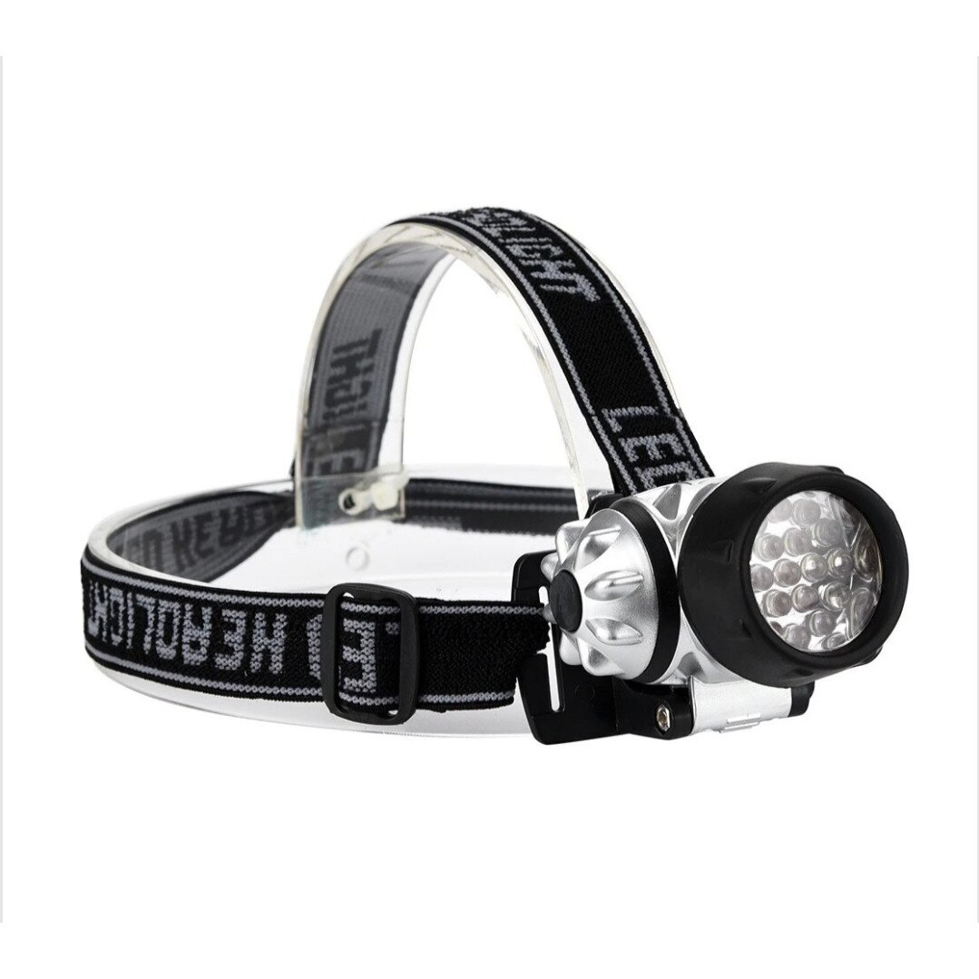 Lanterna de cap frontala cu 9 leduri, Negru - Argintiu - eMAG.ro