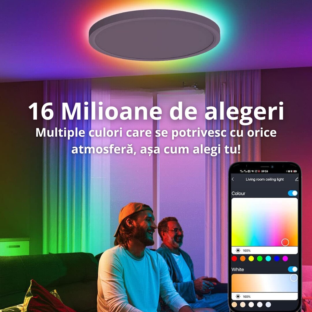 Plafoniera LED SMART High Quality Senio® 25 W 2250 lm, Ø40cm cu ...