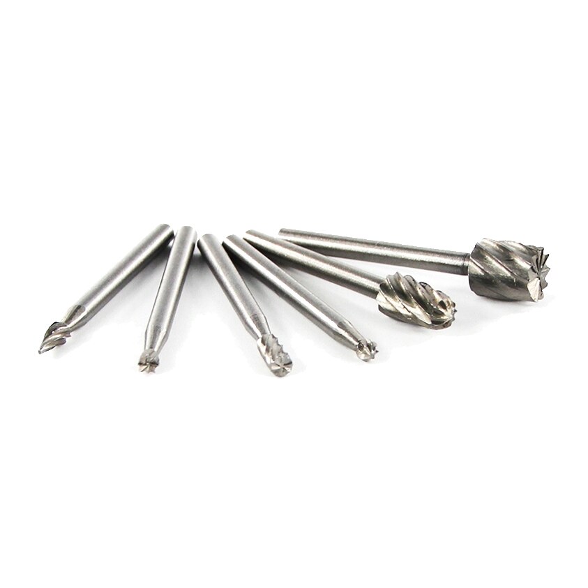 Set 6 freze pentru aluminiu si otel 3.2 mm, HSS, Verke - eMAG.ro