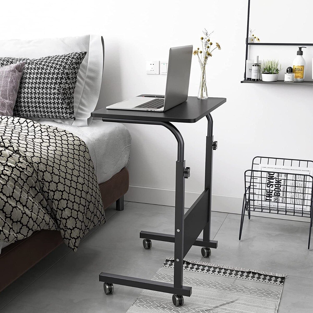 Birou mobil multifunctional cu inaltime reglabila 70 - 90 cm, design ...