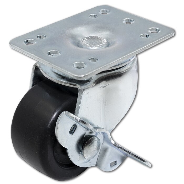 Set de rotile cu filet si frana pentru rafturi de 19'', Qoltec, 4 buc ...