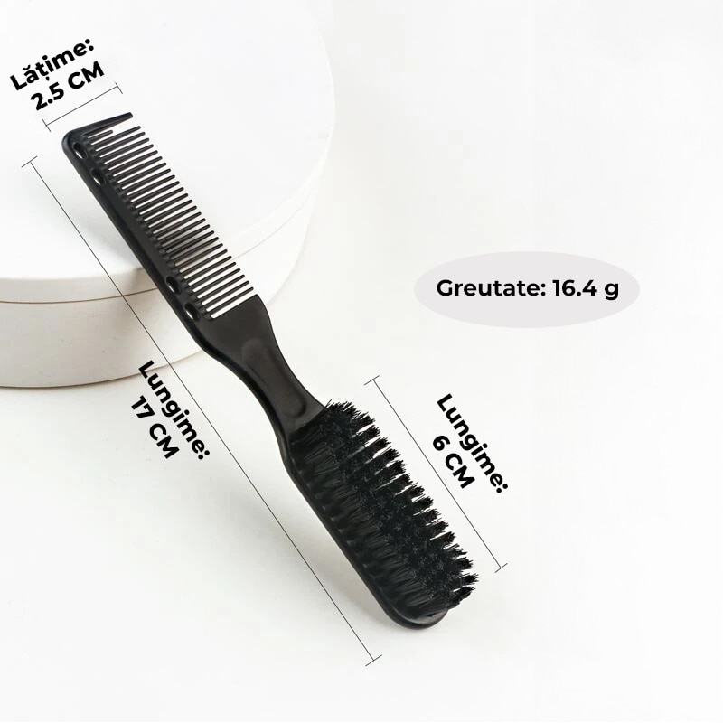 Perie profesionala cu pieptene, 2 in 1 frizerie si coafura, pentru ...