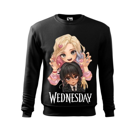 Hanorac personalizat Wednesday, culoare negru, marime 158 cm, varsta 12 ...