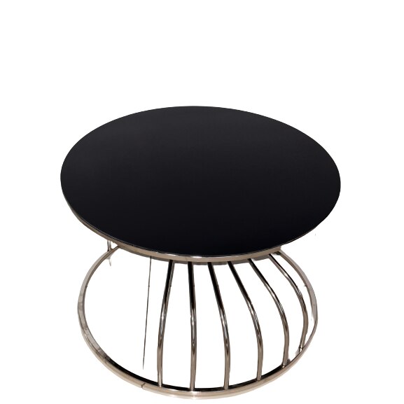 Masuta cafea argintie cu sticla neagra - eMAG.ro