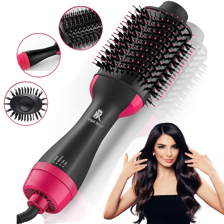 Perie electrica de par Regal Bliss ®, fixa pentru volum 4 in 1, cu ...