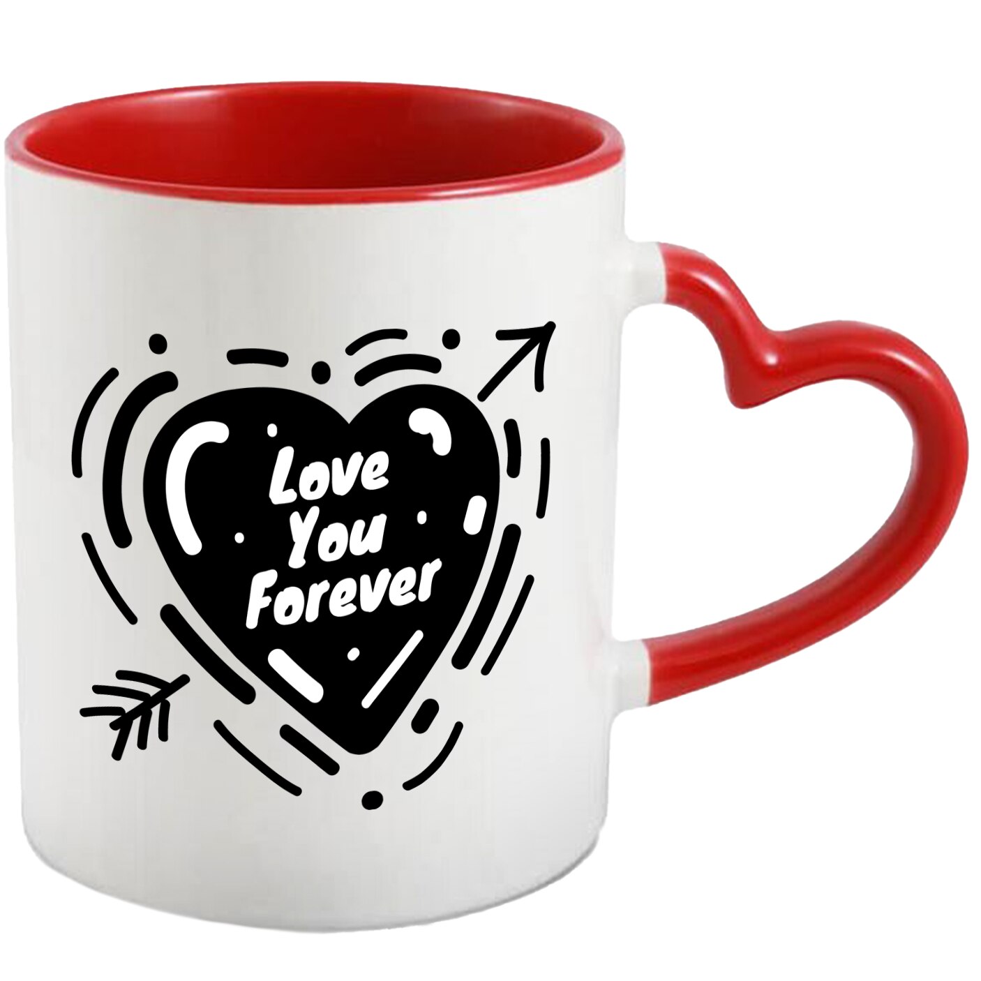 Cana Cu Mesaj In Engleza Love You Forever, Inima, Iubire, Sageata ...