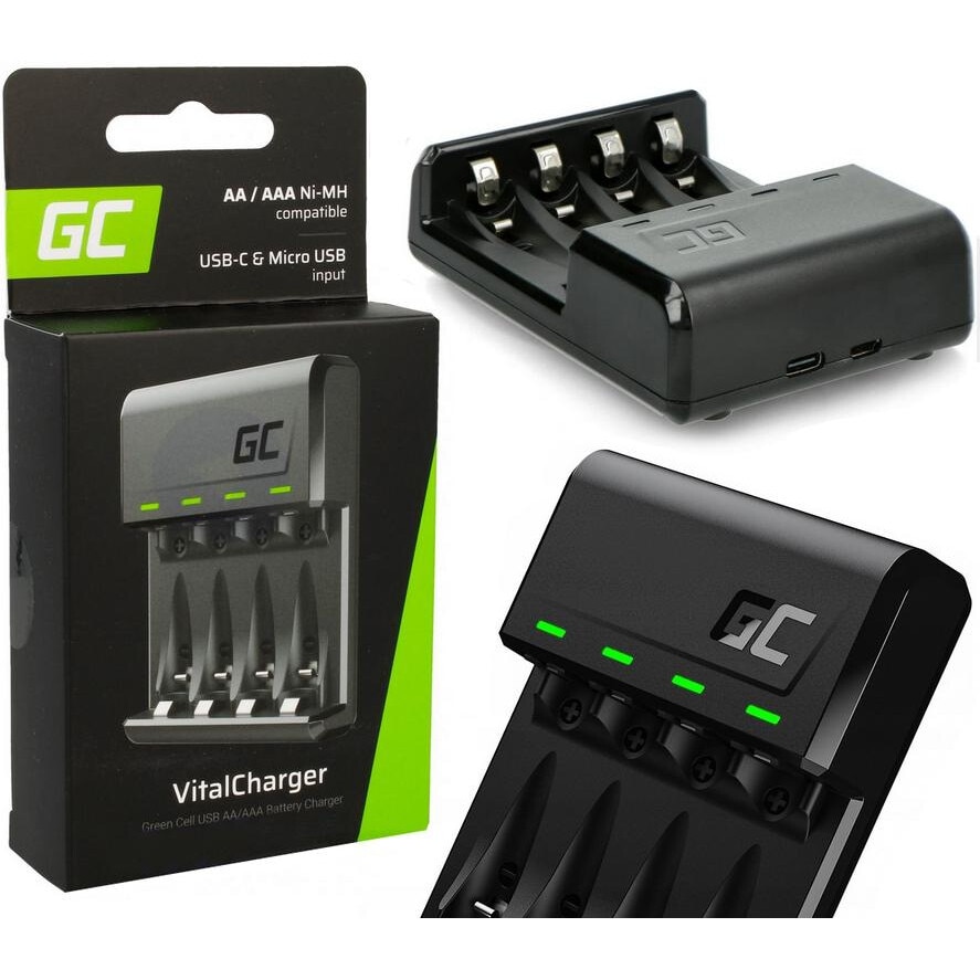 Incarcator pentru baterii AA/AAA/R6/R03/Ni-MH, Green Cell, 2600 mAh ...