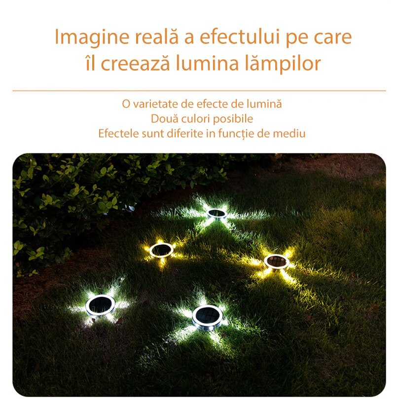 Set 4 lampi solare decorative LED Zepo, Impermeabile IP65, Lumina calda ...