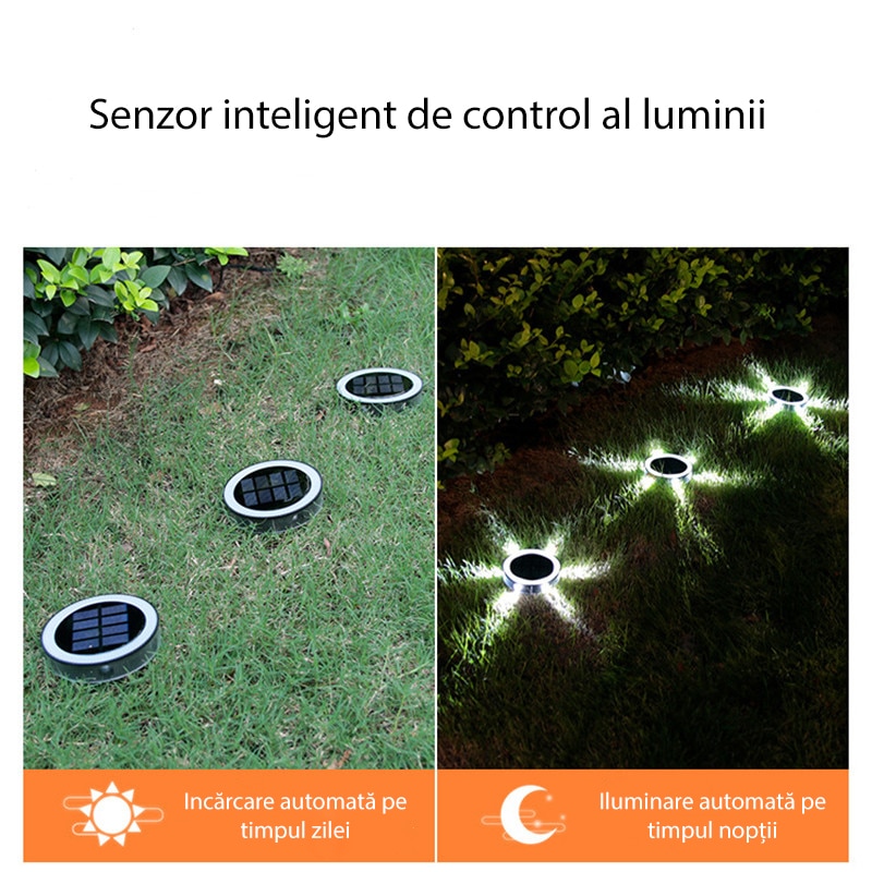 Set 4 lampi solare decorative LED Zepo, Impermeabile IP65, Lumina calda ...