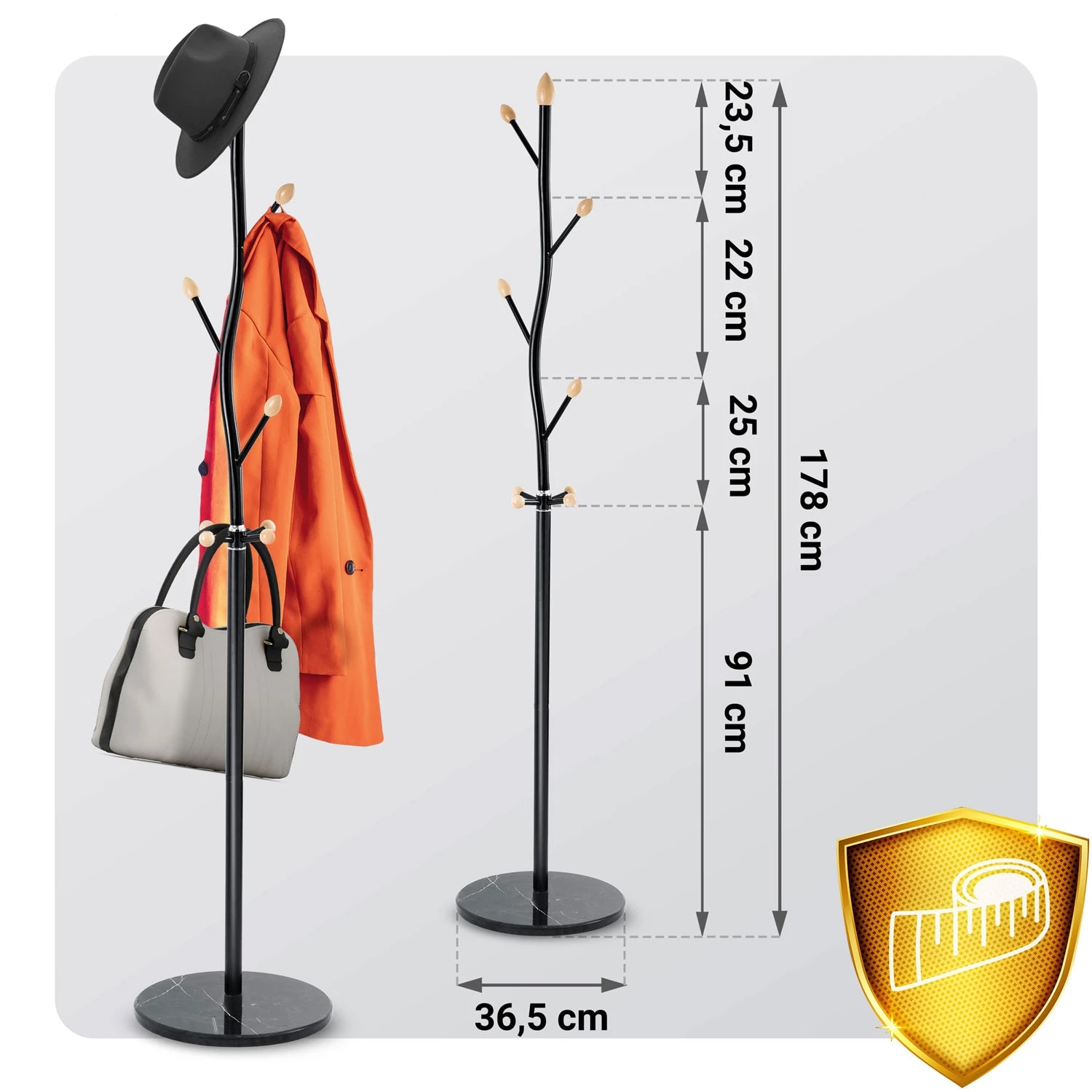 Cuier tip pom DacEnergy©, structura metalica din otel, baza de marmura ...